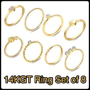 Jewelry | 325 Set 8 Stackable Ring Set Knuckles Thumb Pinky Index 5 ...